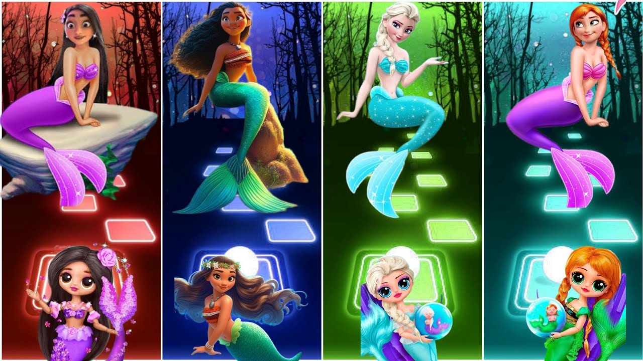 Isabela mermaid - Moana - Mermaid - Elsa mermaid - Anna mermaid Song ...