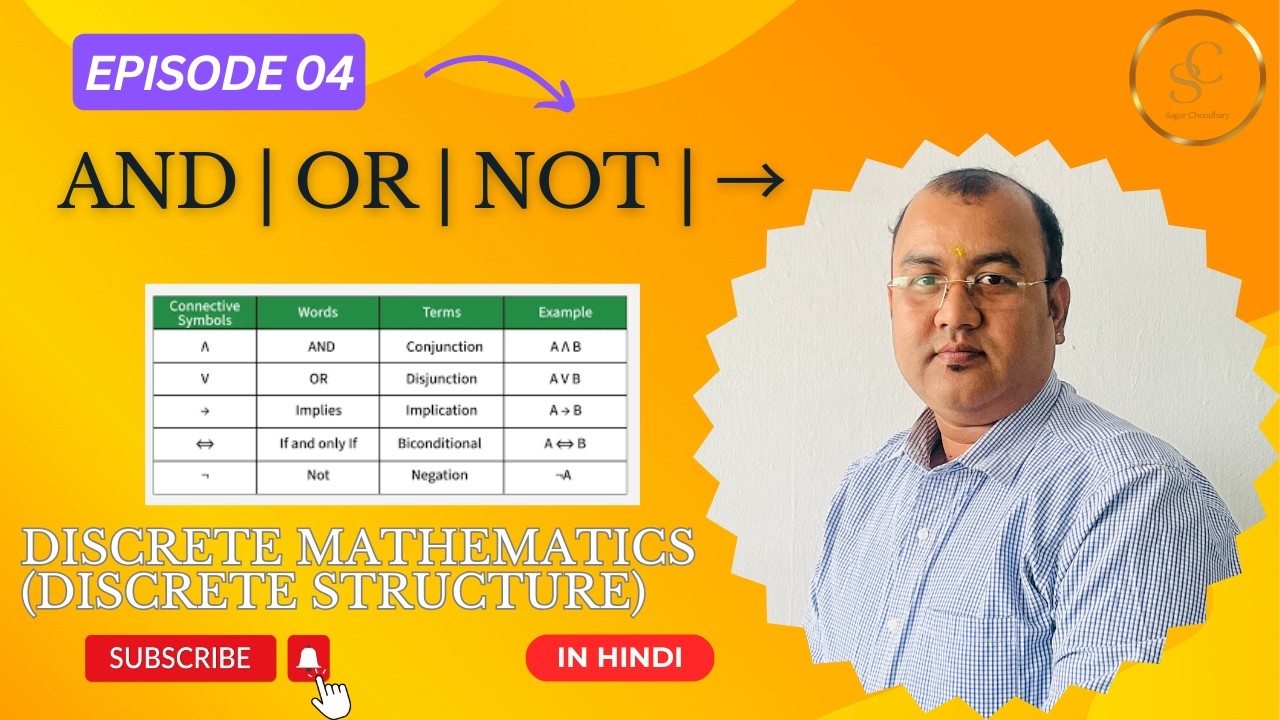 Episode 4 | Logical Connectives in Discrete Mathematics | AND OR NOT ...