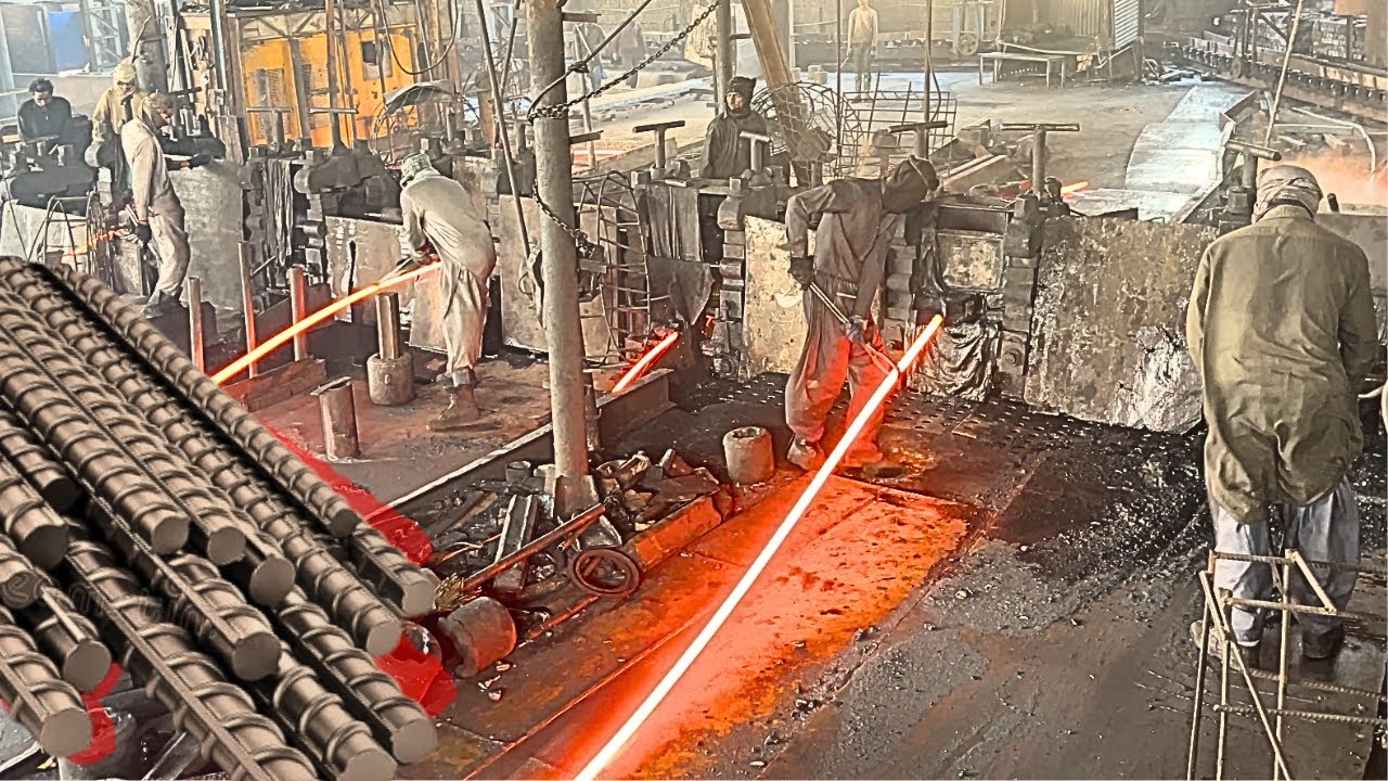How Iron Rods Are Made in Factory | Amazing Process of Iron Rod ...