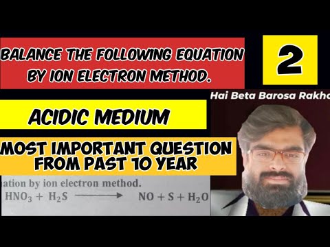 Balance the following equation by ion electron method - YouTube