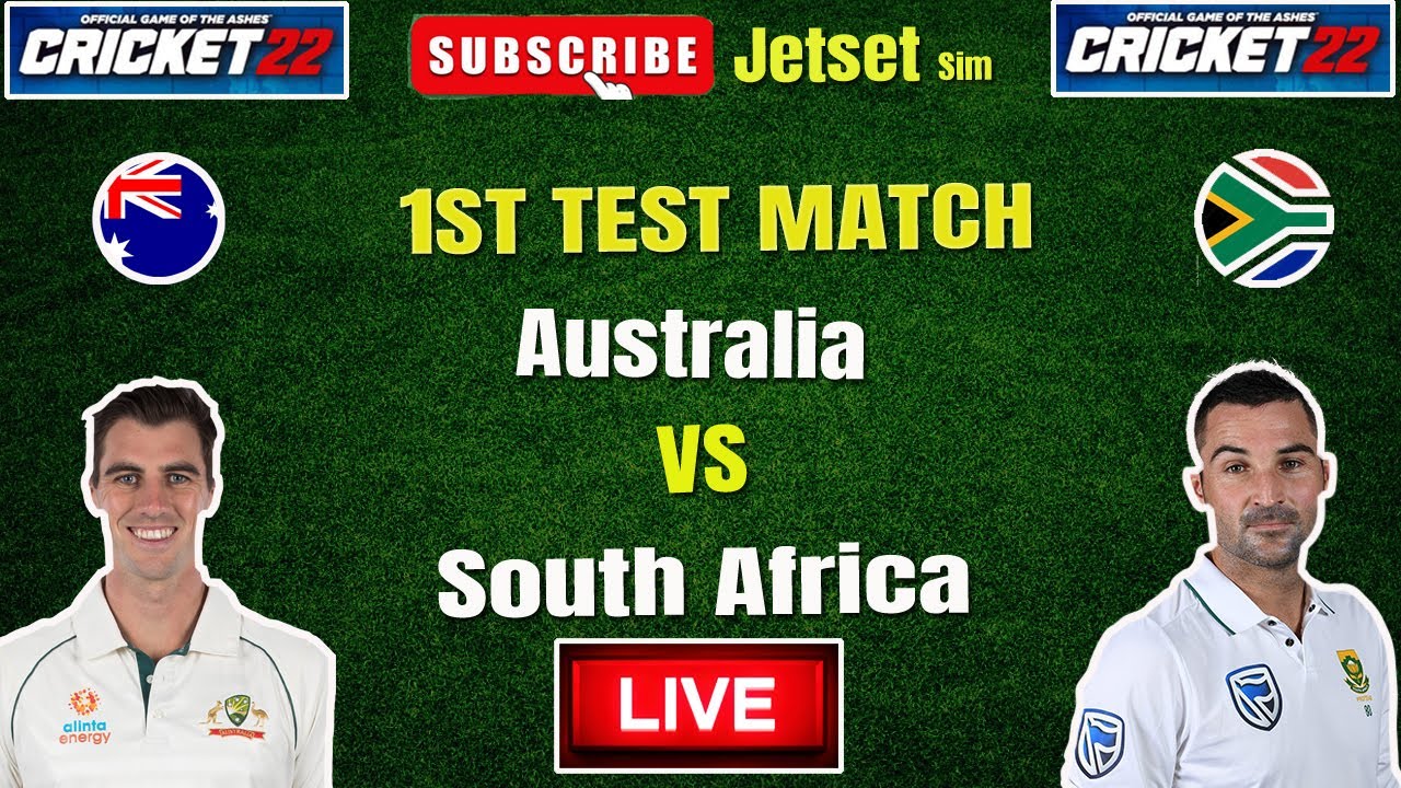 Australia Vs South Africa 1st Test Match Cricket 22 Live - YouTube