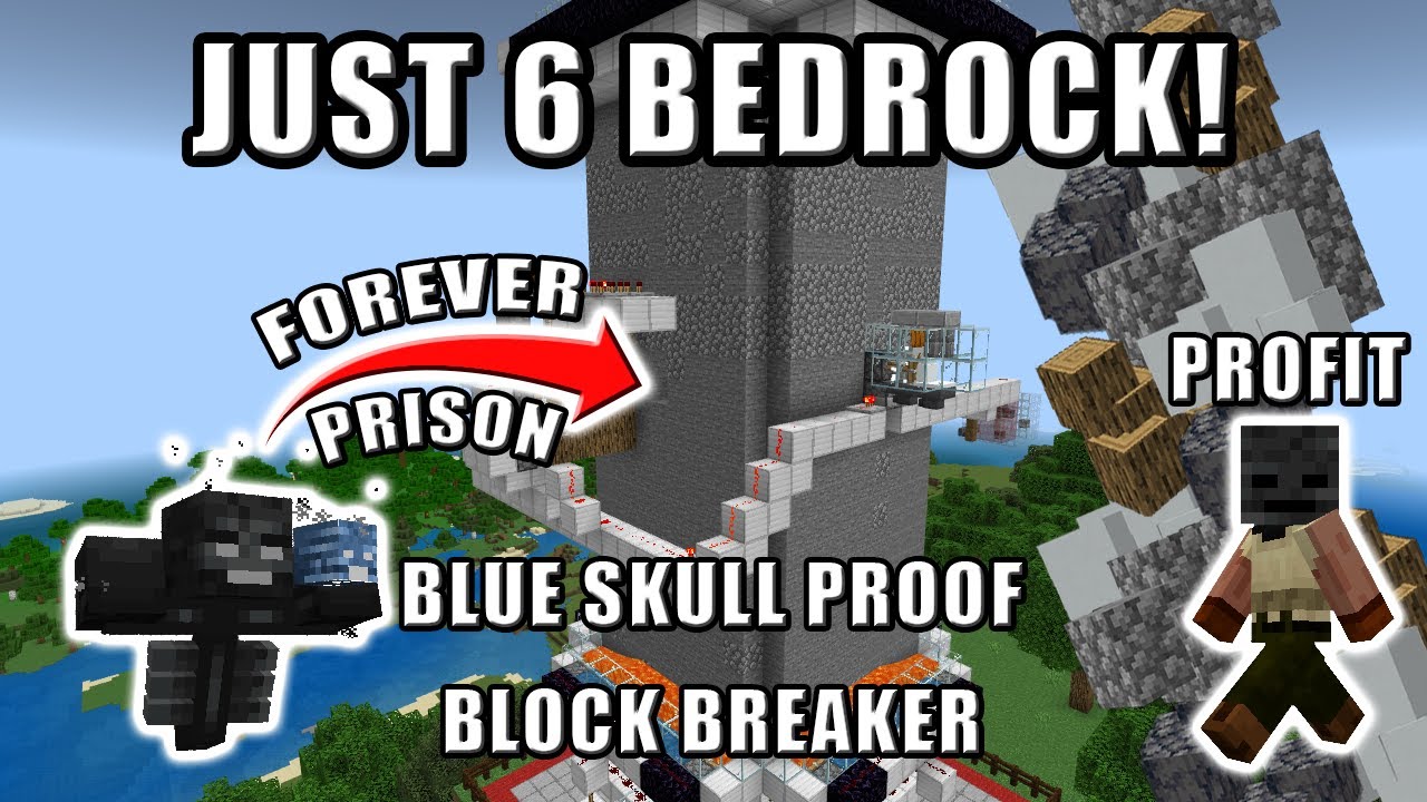 Minecraft Bedrock: Forever Skull Proof Wither Cage/Blast Chamber - YouTube
