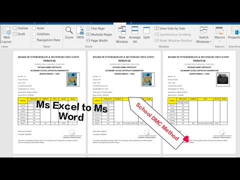 School DMC Ms Excel to Ms Word - YouTube