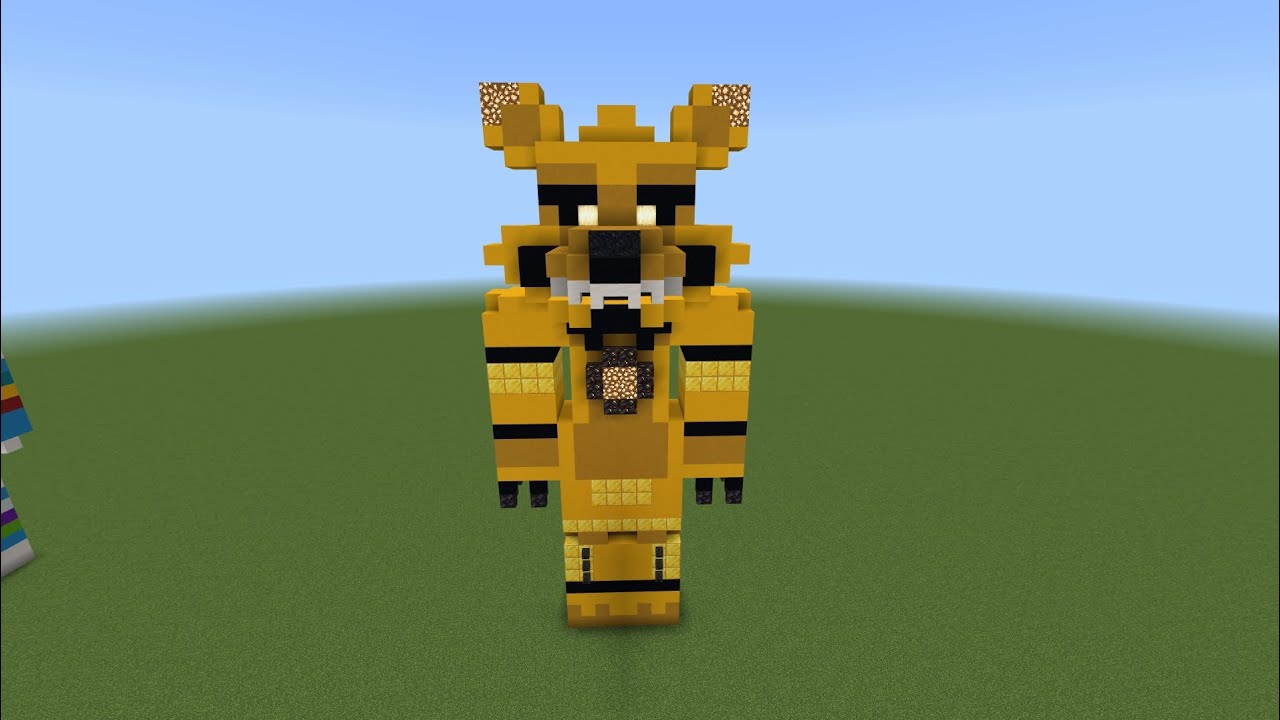 How To Build Golden Lolbit In Minecraft - YouTube