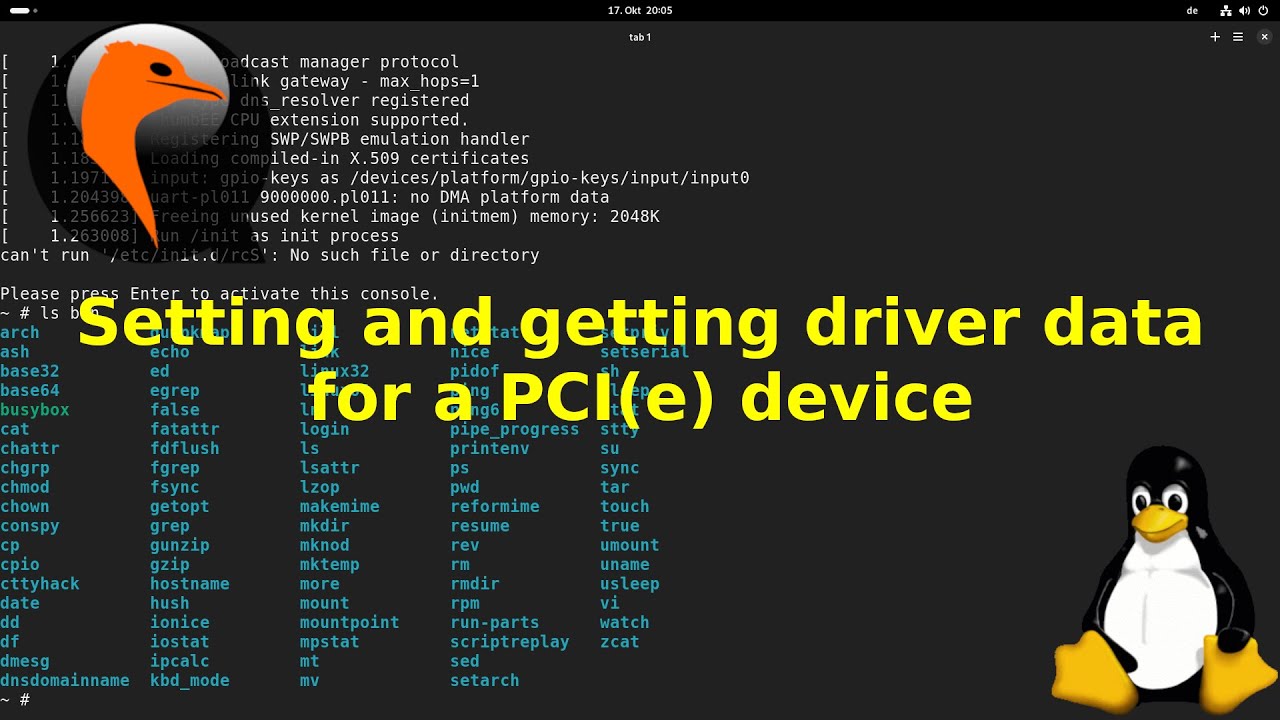 Setting and getting driver data for a PCI (Express) device in a Linux ...