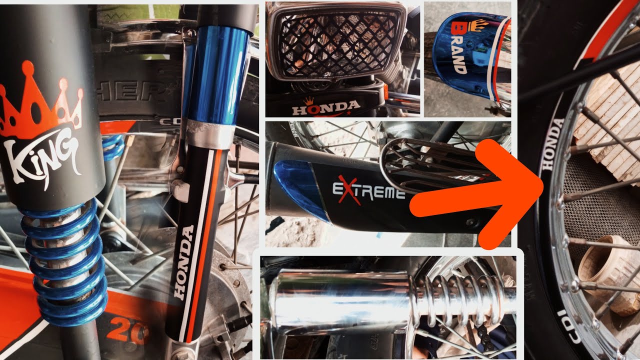 How to make sticker | Honda 125 decoration| for bike sticker| new ...