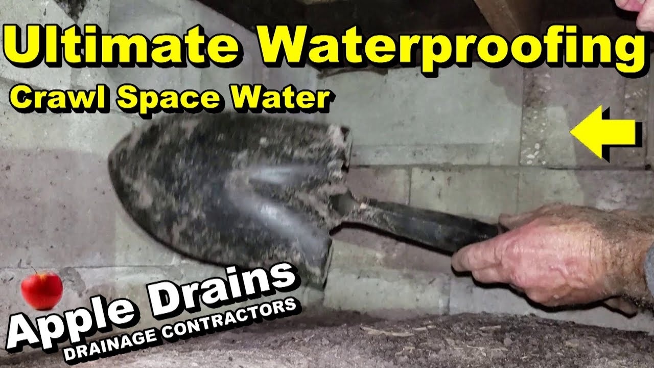 French Drain - Footer Tile - Crawl Space, Waterproofing - YouTube
