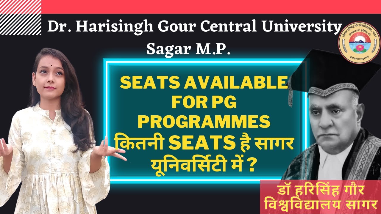 Seats available in PG course in Sagar University | DHSGSU | Dr ...
