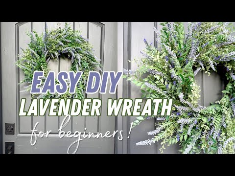 How to Make a Lavender Wreath FOR BEGINNERS/ Easy wreath tutorial