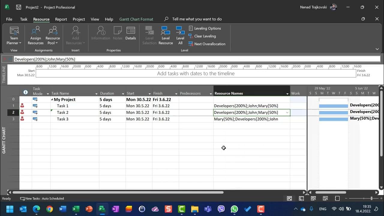 31. Resource overallocation - Microsoft Project Online Desktop Client - YouTube