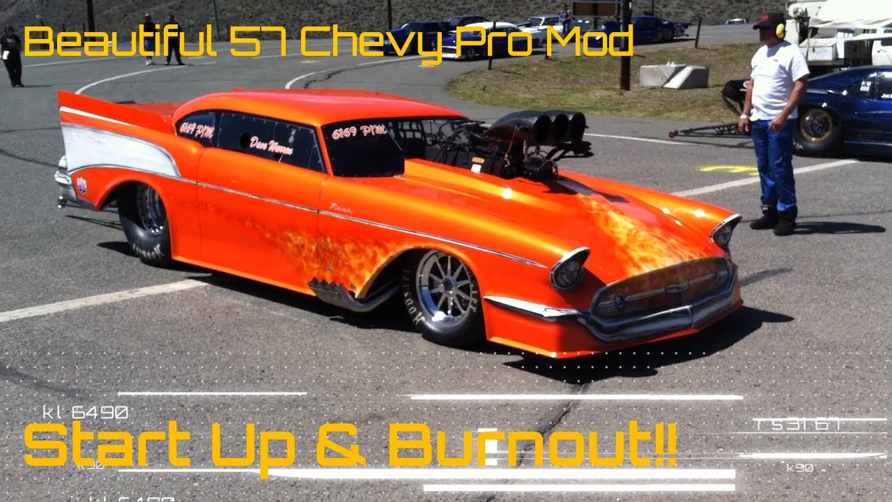 57 CHEVY BEL AIR PRO MOD BURNOUT (EX AGENT ORANGE) #BuiltByBo - YouTube