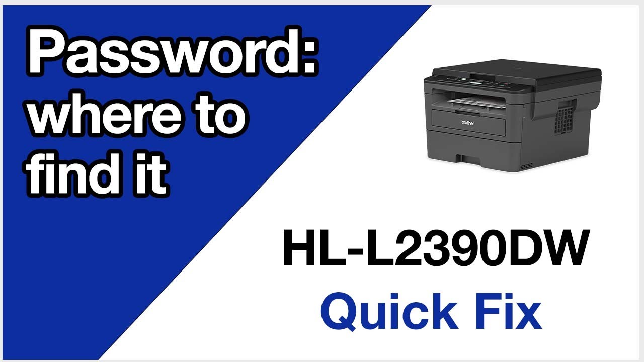 HLL2390DW find machine password – Brother quick fix - YouTube