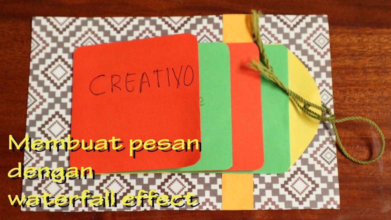 Diy Membuat origami Waterfall Message effect mudah - YouTube