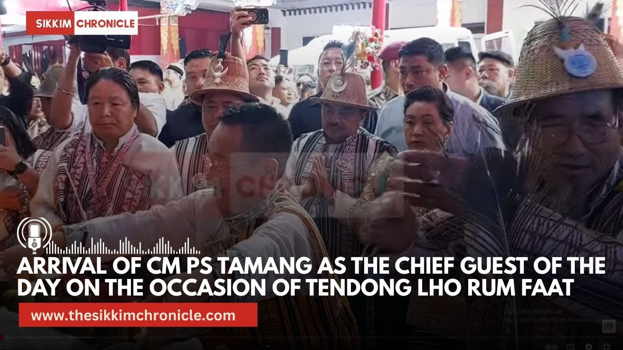 Arrival of CM PS Tamang as the Chief Guest of the day on the occasion ...