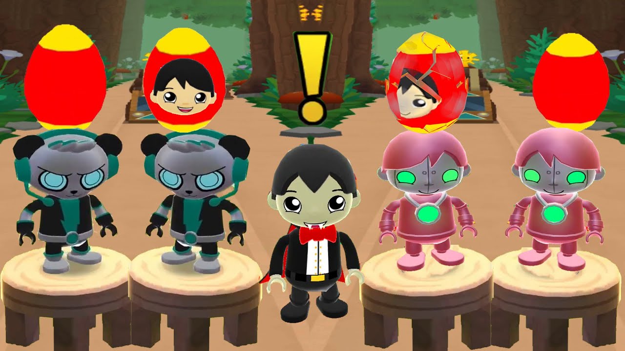 TAG WITH RYAN TWINN SPY ROBO PANDA VS TWIN INFRARED ROBO RYAN EGG ...