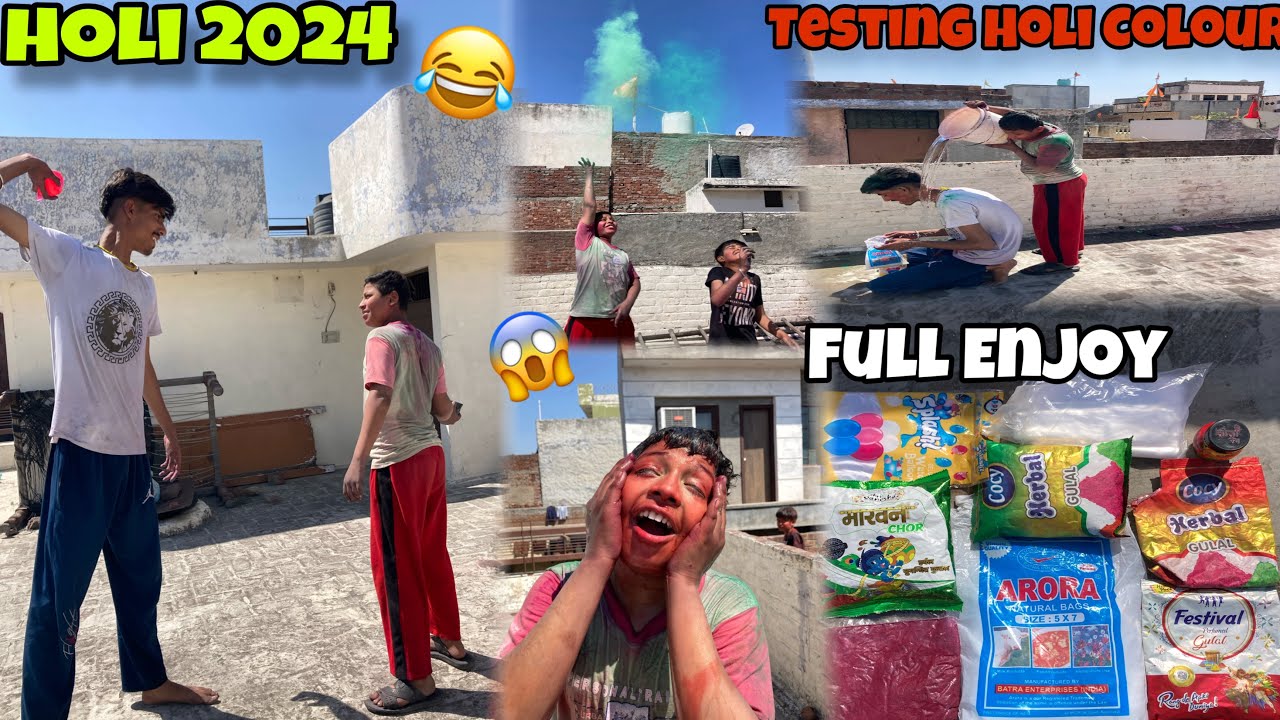 Holi Celebration 2024 || Balloon Fight With Friends 😅|* Too Much Fun ...