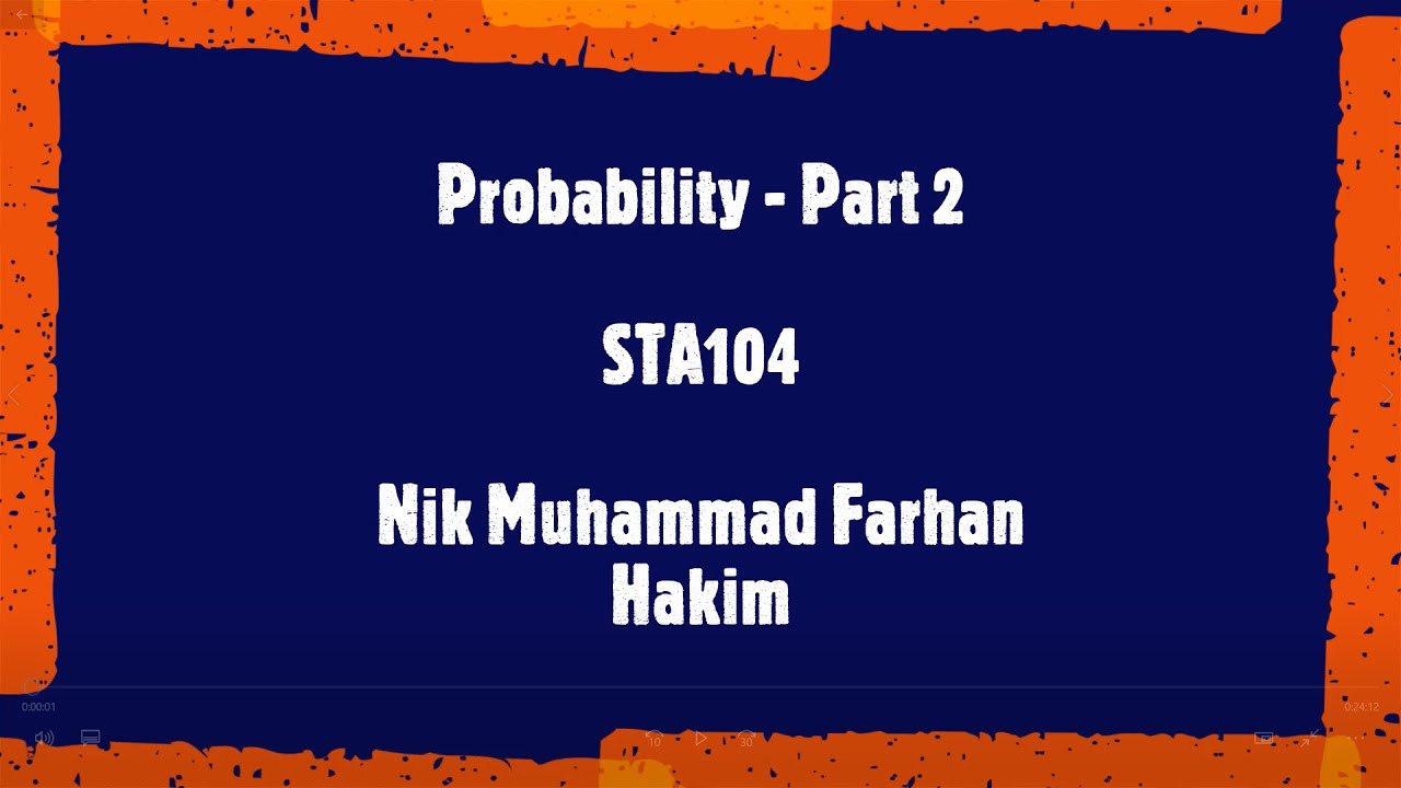 Probability - Part 2 STA104 - YouTube