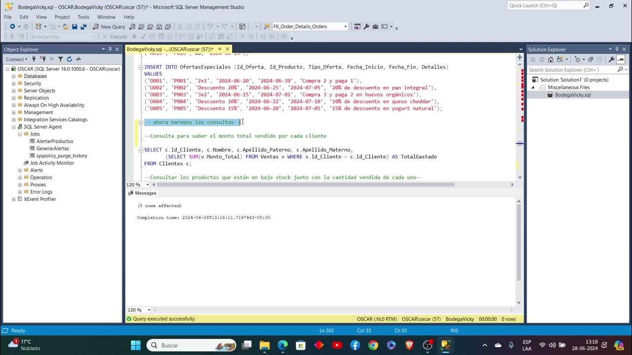 Database de gestión de ventas e inventario en SQL server - YouTube