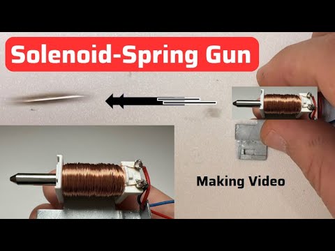 Solenoid Coil Spring Gun. How to Make a Magnetic Coil Gun. Shooter - YouTube