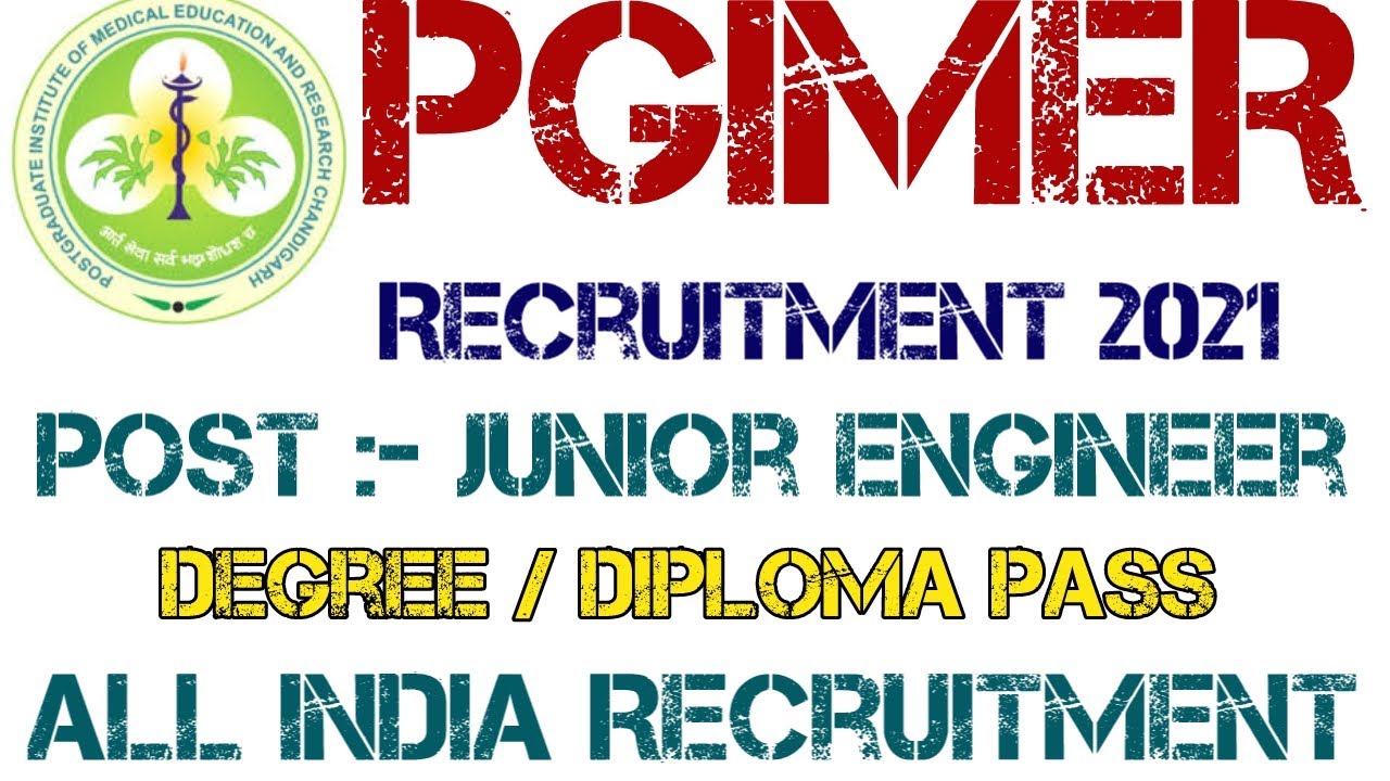 PGIMER JE Online Form 2021!! How to Fill PGIMER Junior Engineer Online ...