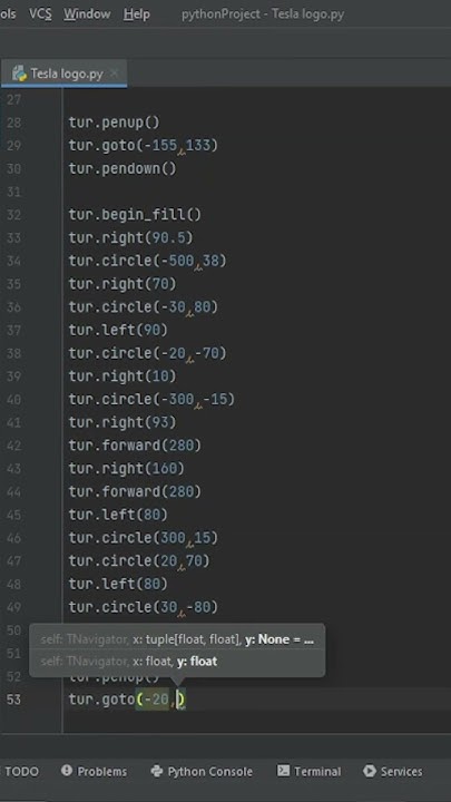 Draw Tesla Logo In Python Turtle Turtle Graphics 14 Shorts Python Pythontutorial Youtube