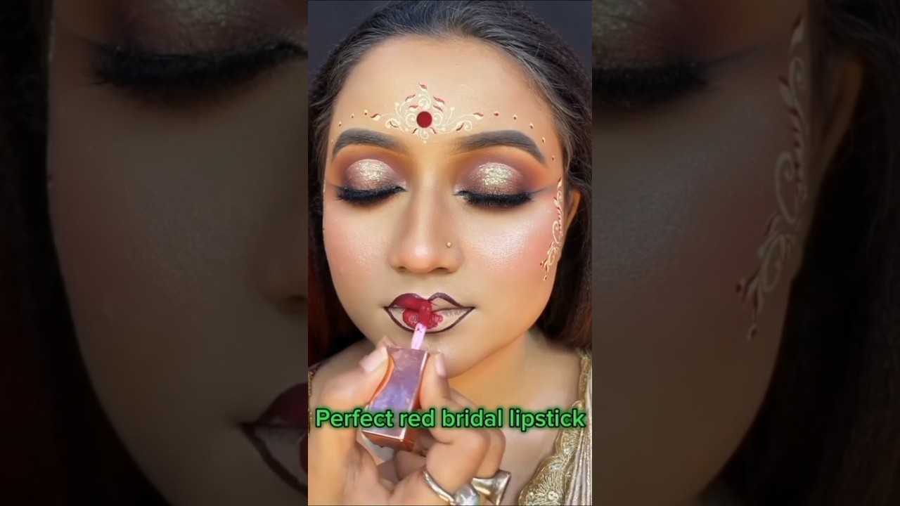 perfect red lipstick tutorial #shorts #ytshorts - YouTube