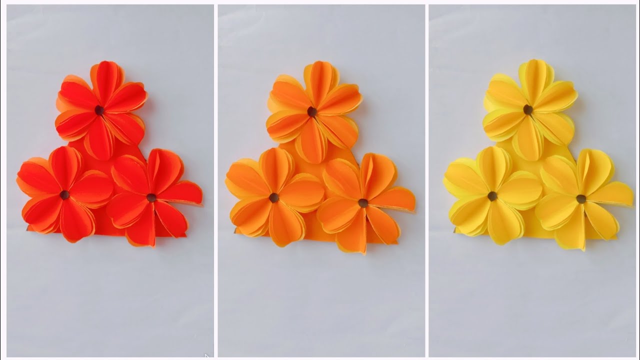 Beautiful triangle shape wall hanging paper craft//wall decor# ...