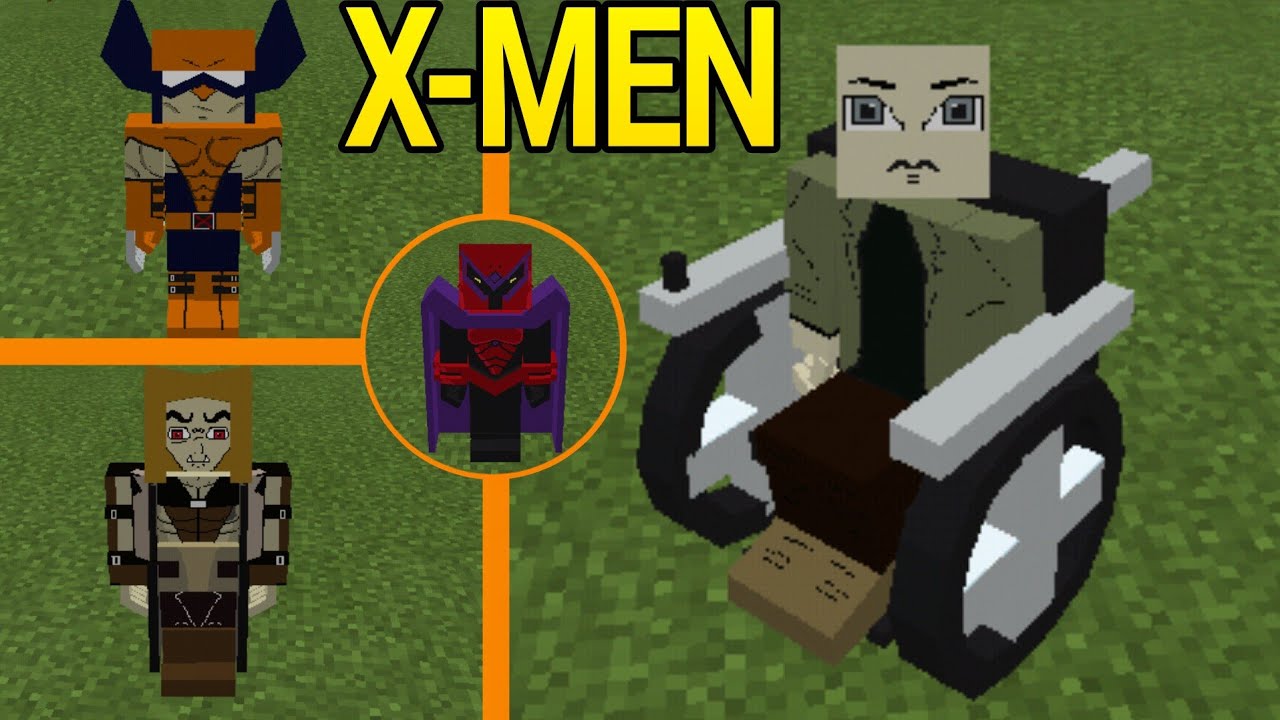 SAIU! NOVO ADDON DE HERÓIS X-MEN EVOLUTION NO MINECRAFT PE ! - YouTube