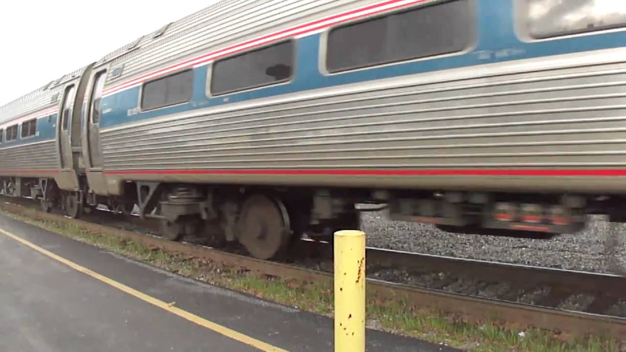 Amtrak 79 arriving at raleigh. - YouTube