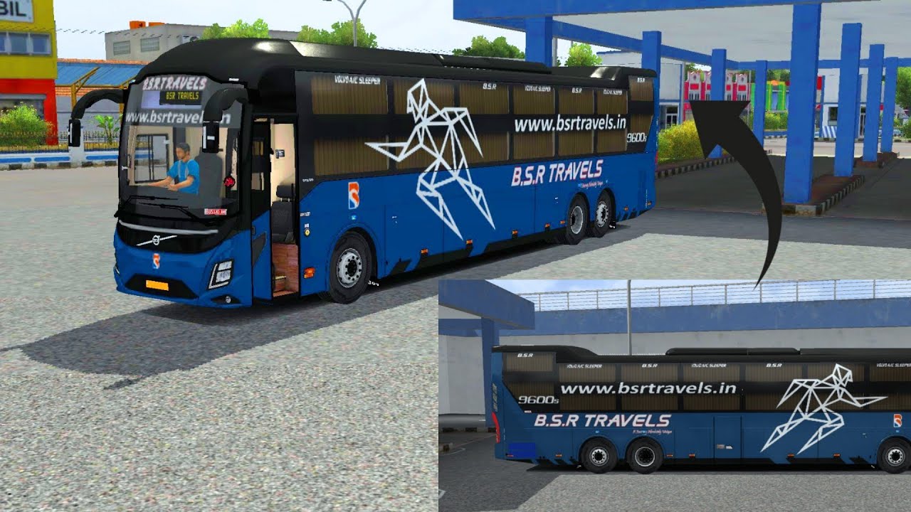 Bus simulator Indonesia mein BSR Travels volvo 9600 install kaise kare ...