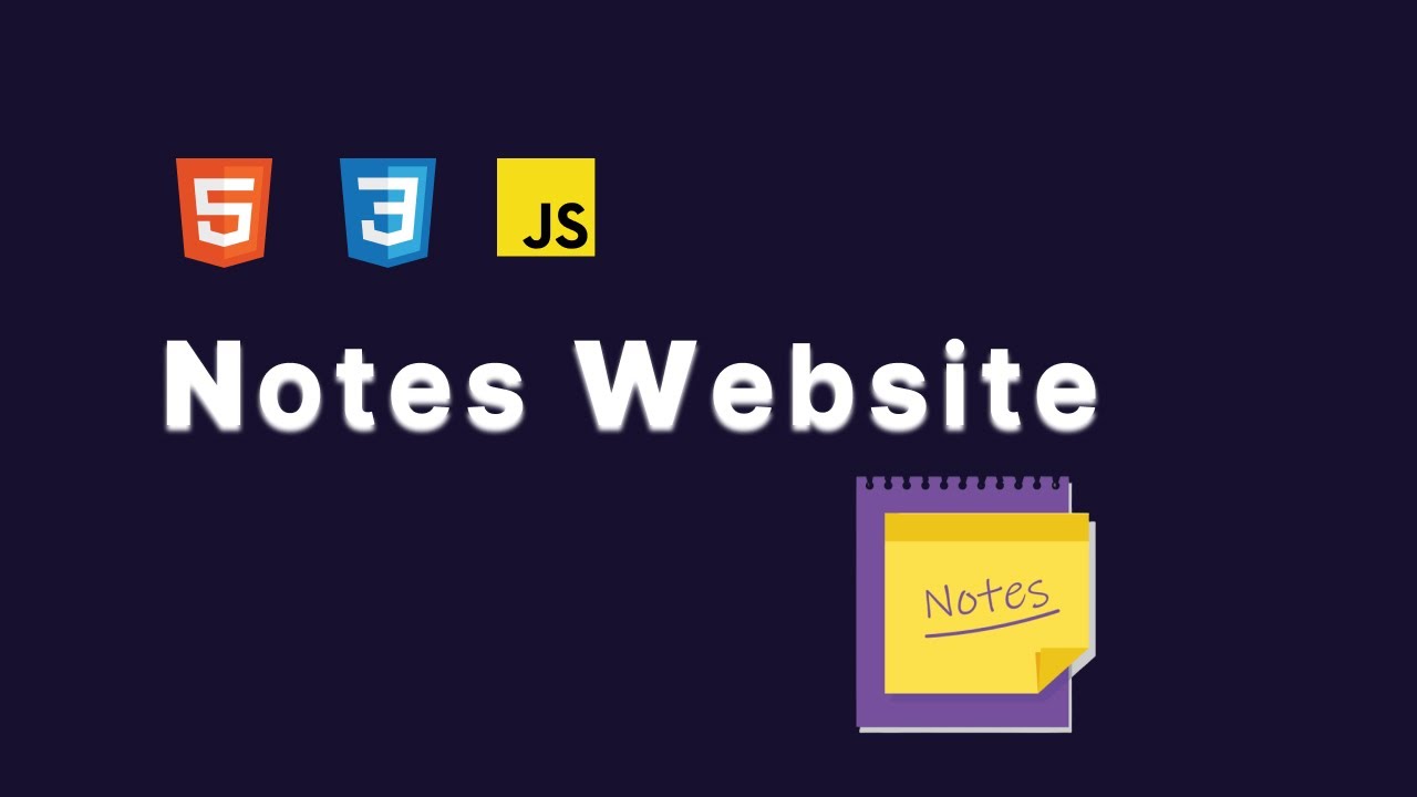 Notes Taking Website Crud Html Css Js Youtube