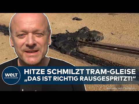 HITZEWELLE: Chaos in Leipzig! Fugenmasse der Tram-Gleise geschmolzen! Schienen nun kaputt