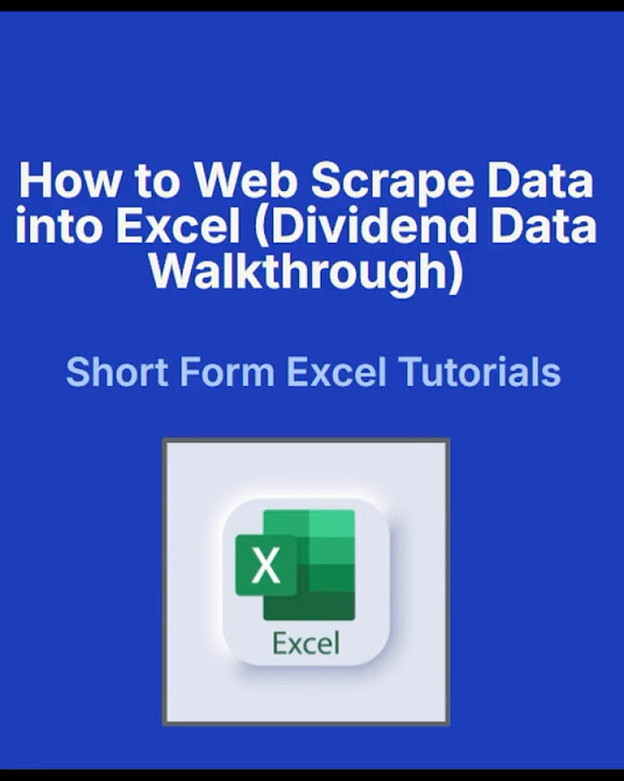 How to Web Scrape Data with Excel - YouTube