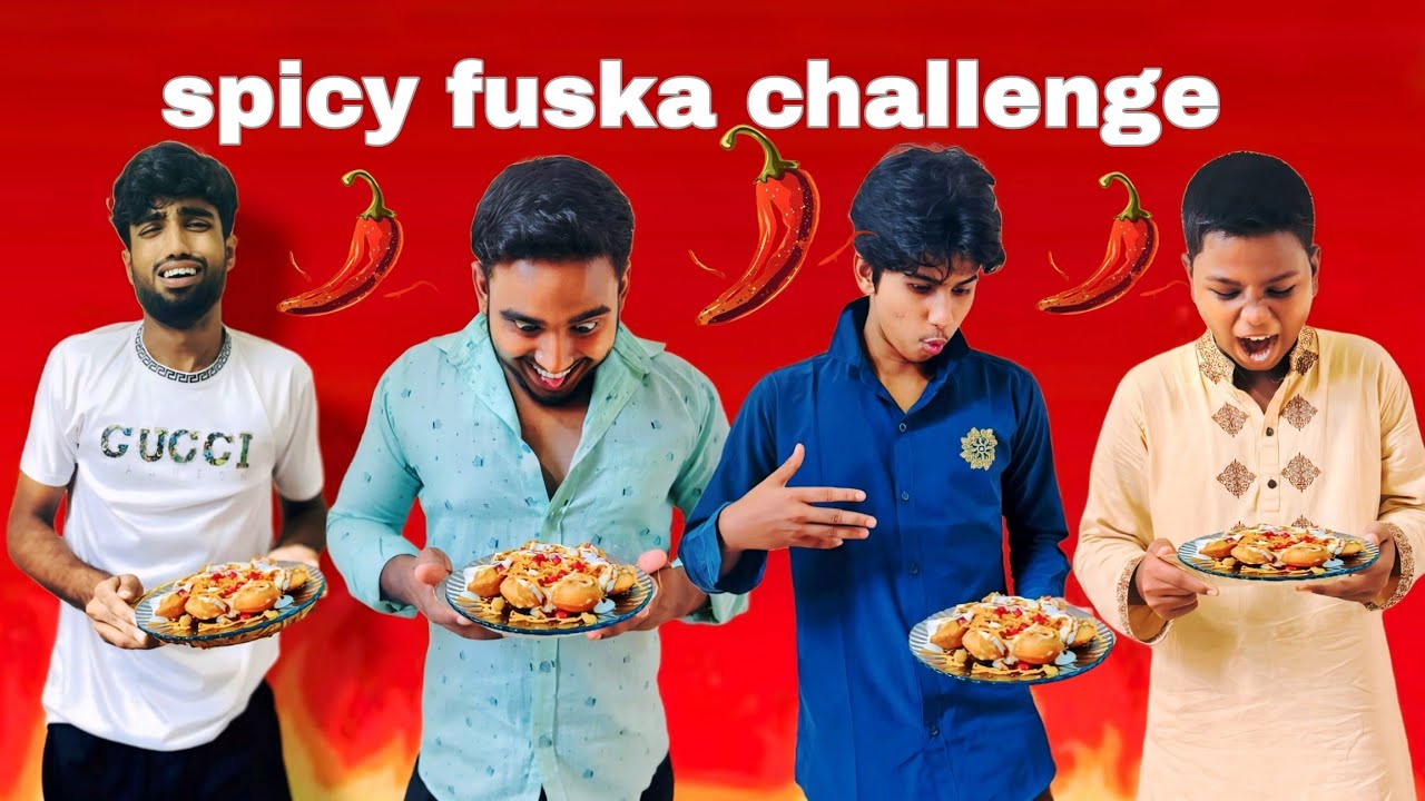 জাল ফুসকা খাওয়ার চ্যালেঞ্জ / spicy fushka eating challenge /Fahim ...