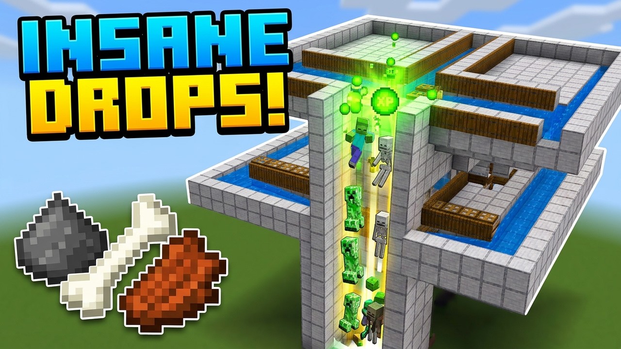 FASTEST Mob Farm Setup in Minecraft Bedrock! - YouTube