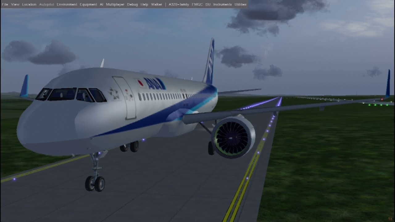 FlightGear a320 cold & dark_FMGC programing_engine start (FlightGear a320 full flight tutorial 1 ...