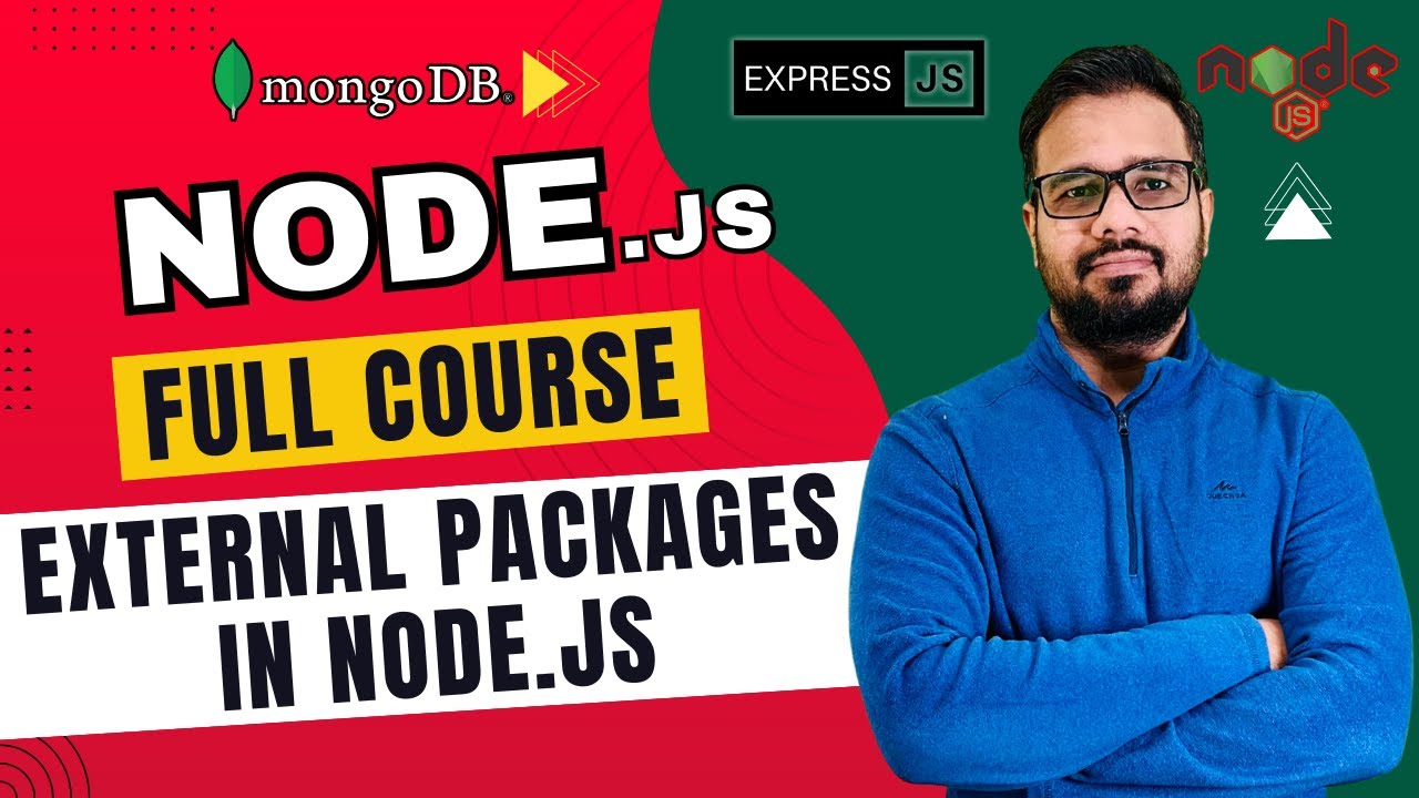 NodeJS Tutorial in Hindi #17 - External Packages | Lodash, Chalk, Axios, Day.js - YouTube