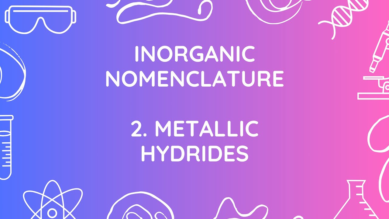 METALLIC HYDRIDES | INORGANIC NOMENCLATURE | GCSE / IGCSE - YouTube