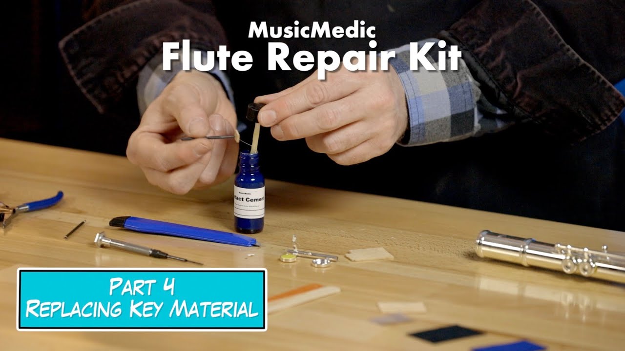 MusicMedic Flute Repair Kit. Part 4. Replacing Key Material - YouTube
