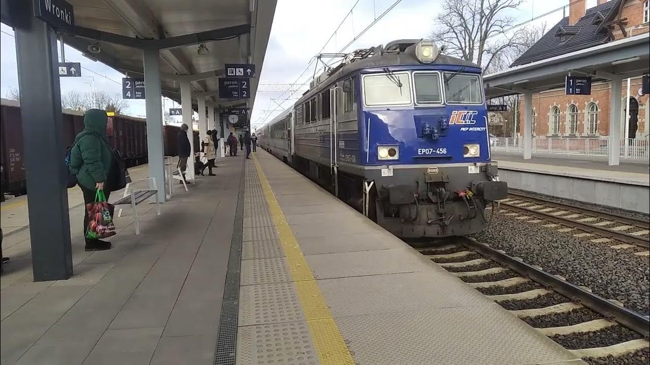 WJAZD EP07-456 JAKO IC ,,OSTERWA" RELACJI: SZCZECIN GŁÓWNY-KRAKÓW GŁÓWNY NA STACJE WRONKI - YouTube