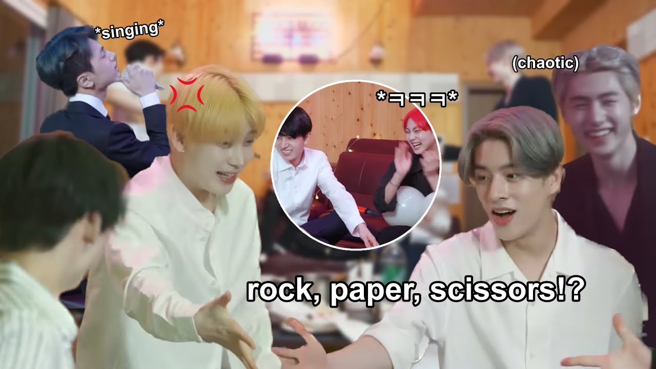 when enhypen played a very CHAOTIC game of rock paper scissors - YouTube