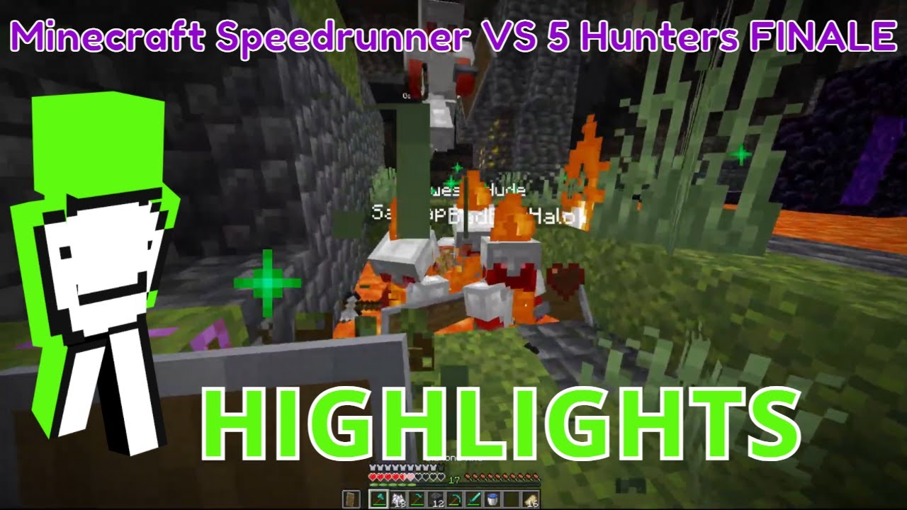 Minecraft Speedrunner VS 5 Hunters FINALE HIGHLIGHTS - YouTube
