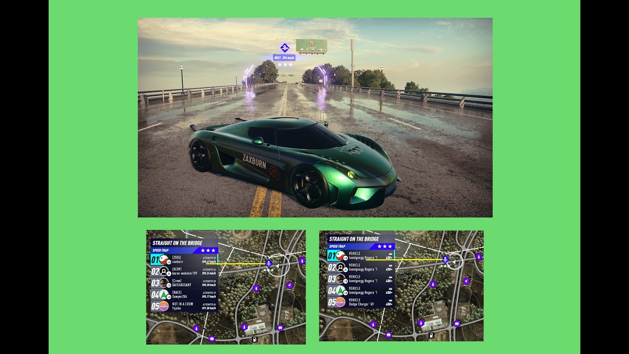 STRAIGHT ON THE BRIDGE *** SPEED TRAP *_* NFS HEAT *_* - YouTube