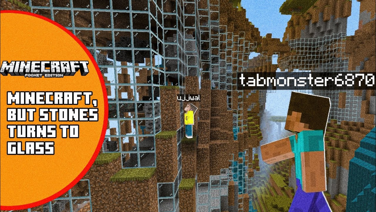 MINECRAFT, BUT STONES TURN TO GLASS #minecraft - YouTube