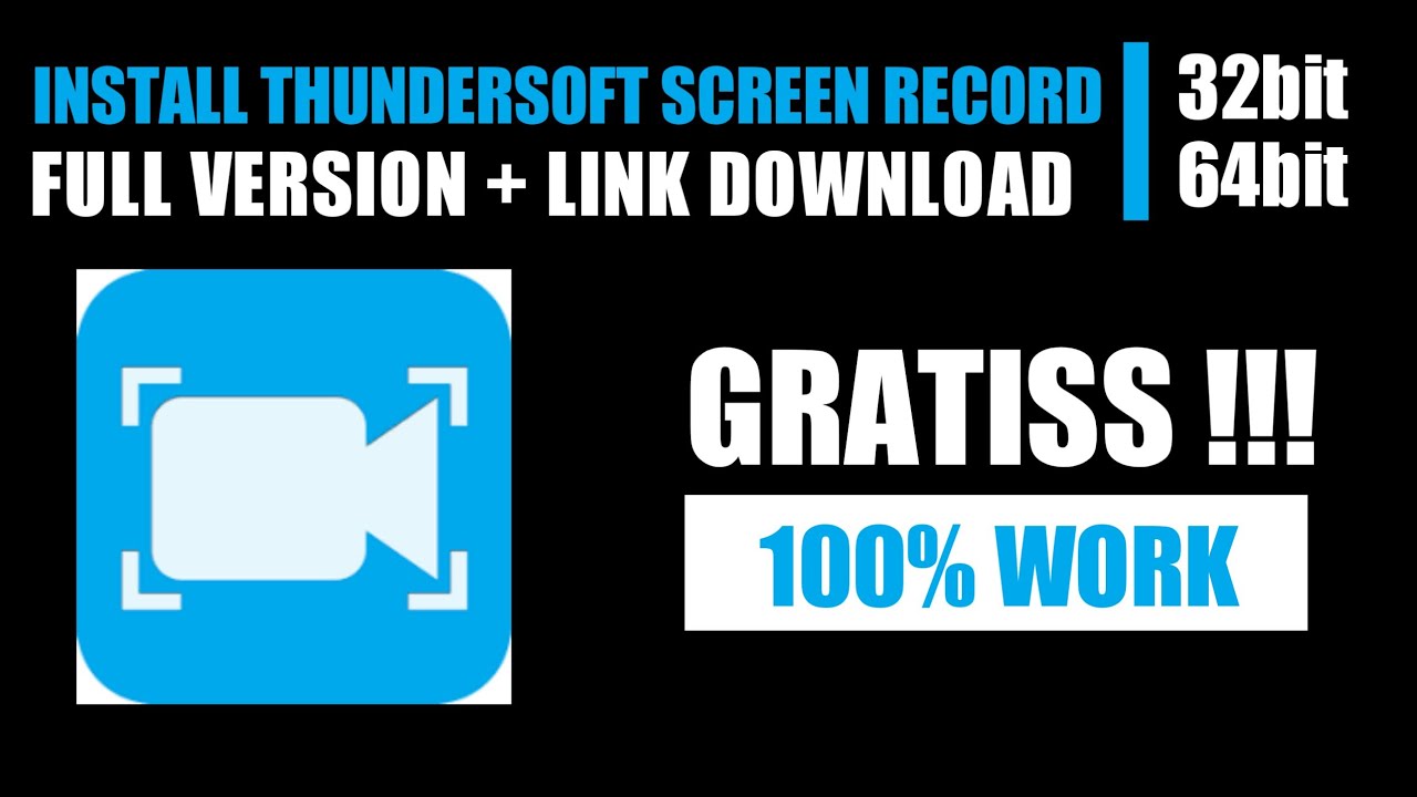 DOWNLOAD DAN INSTALL THUNDERSOFT SCREEN RECORDER FULL VERSION - YouTube