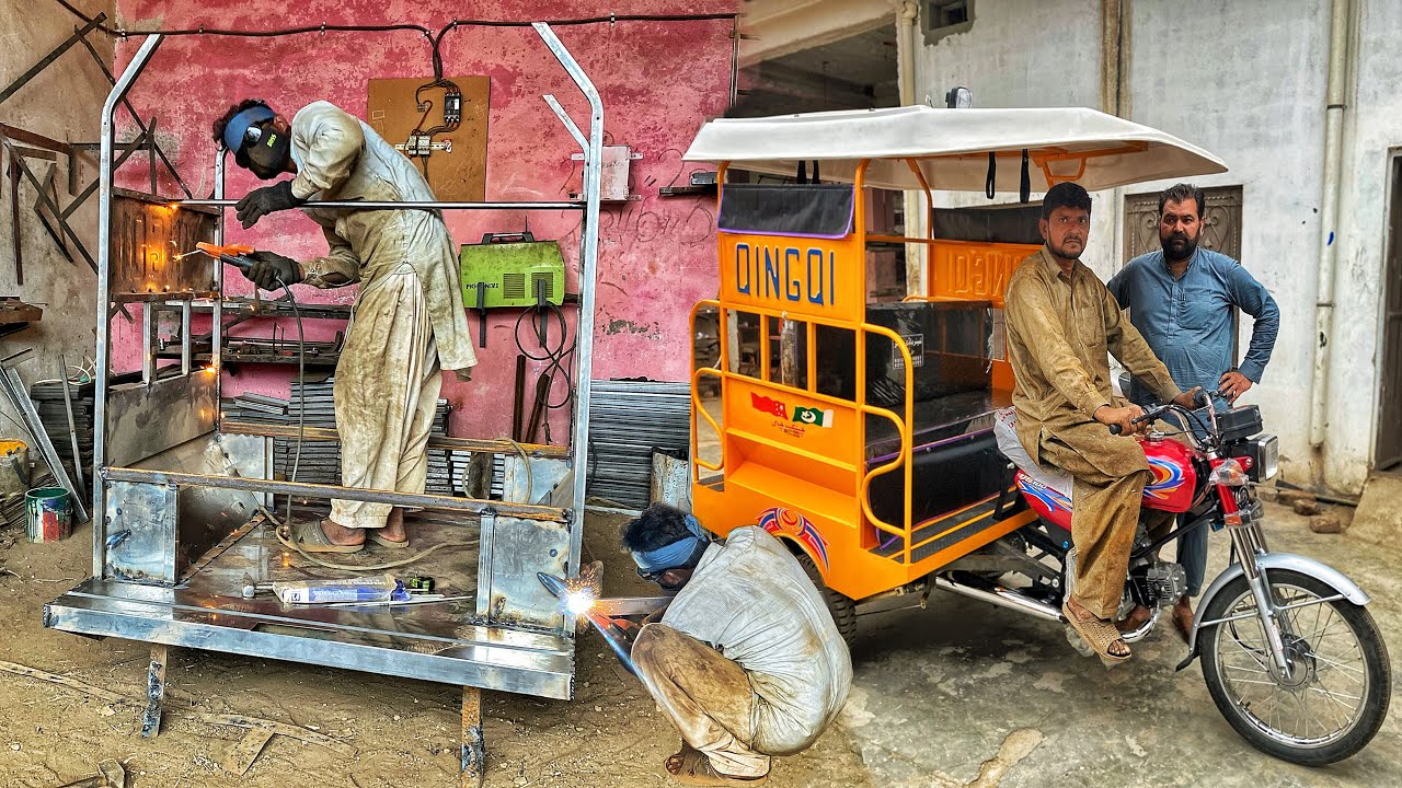 We are manufacturing Qingqi rikshaw from old iron sheet in pakistan ...