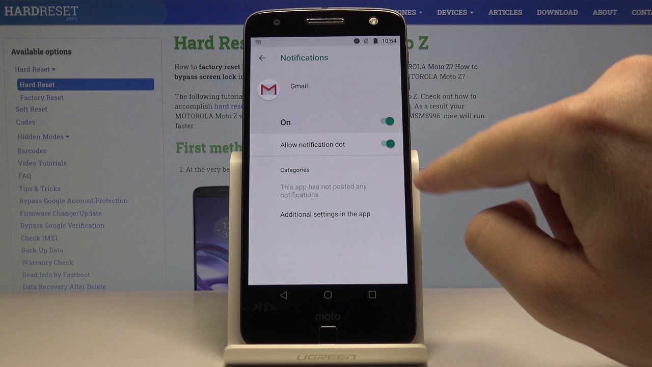 How to Manage Notifications in Motorola Moto Z - Set Up Notifications ...
