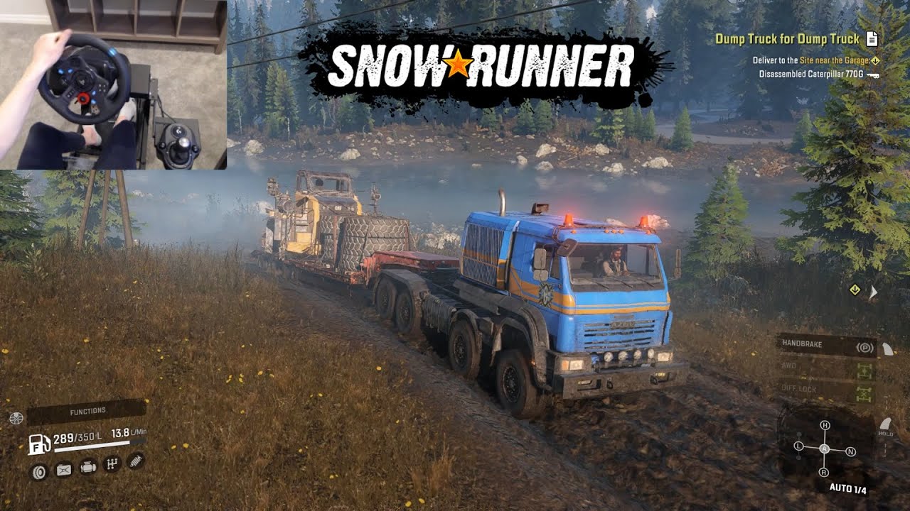 Disassembled Caterpillar 770G Delivery - SnowRunner | Logitech G29 ...