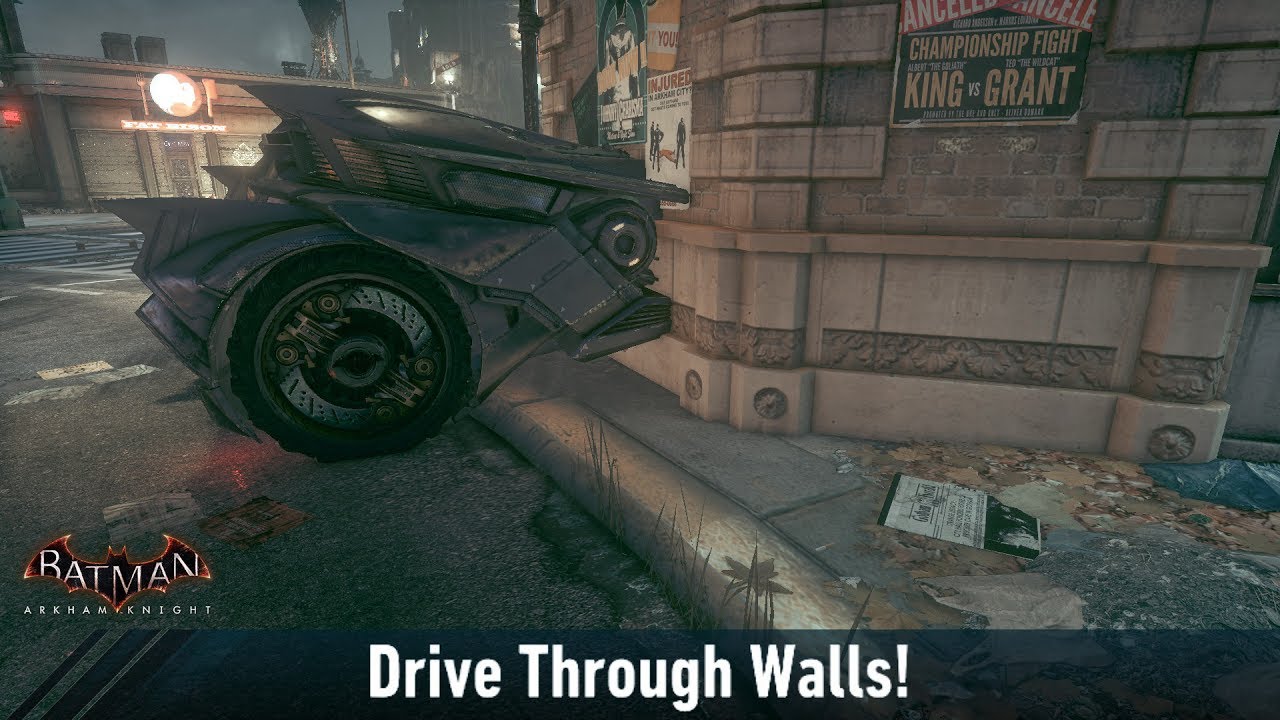 COM; Batman; Arkham Knight; Drive Through Walls! - YouTube
