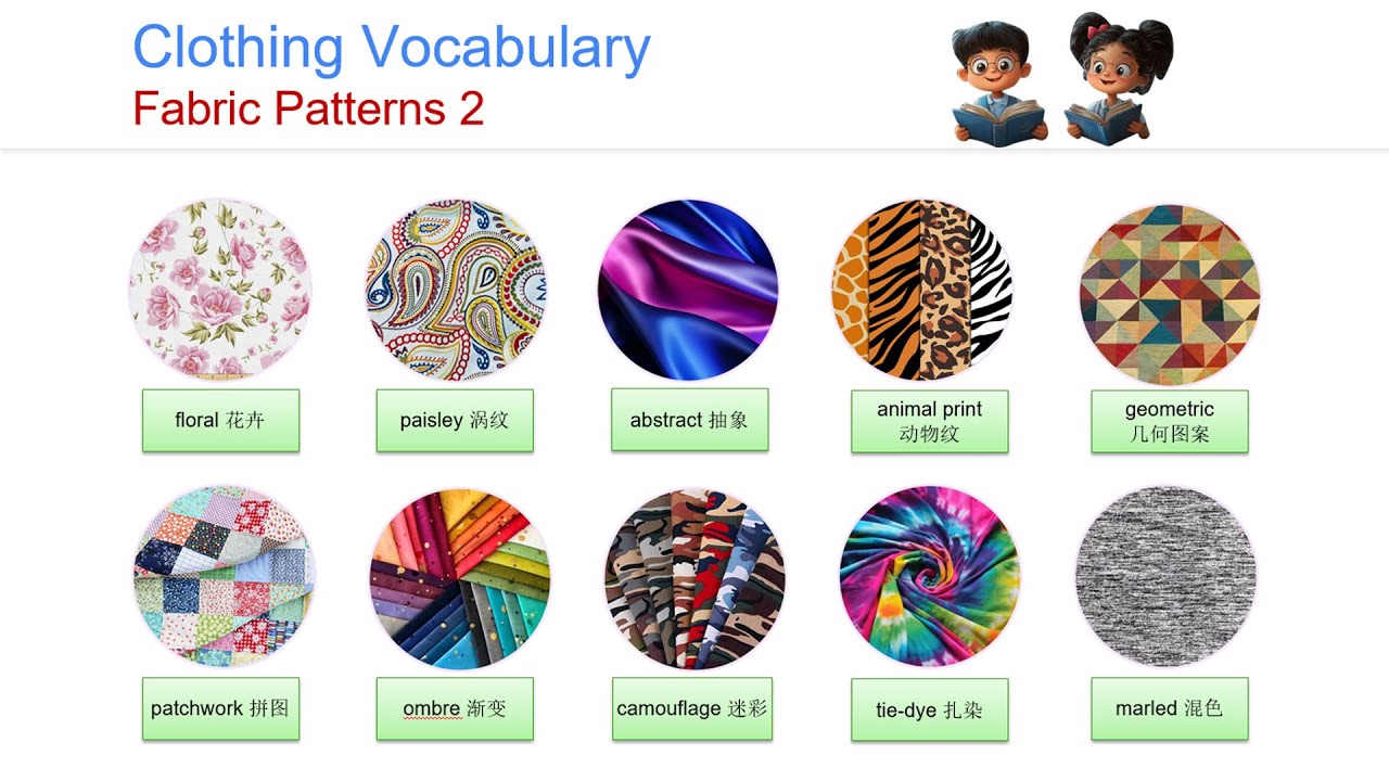 Vocabulary - Fabric Patterns 2 - YouTube